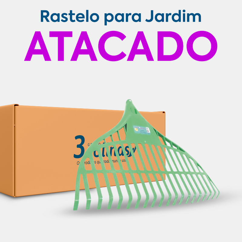 Rastelo Para Jardim - Caixa Com 12 Unidades - Sem Cabo - Grupo 3 Colinas